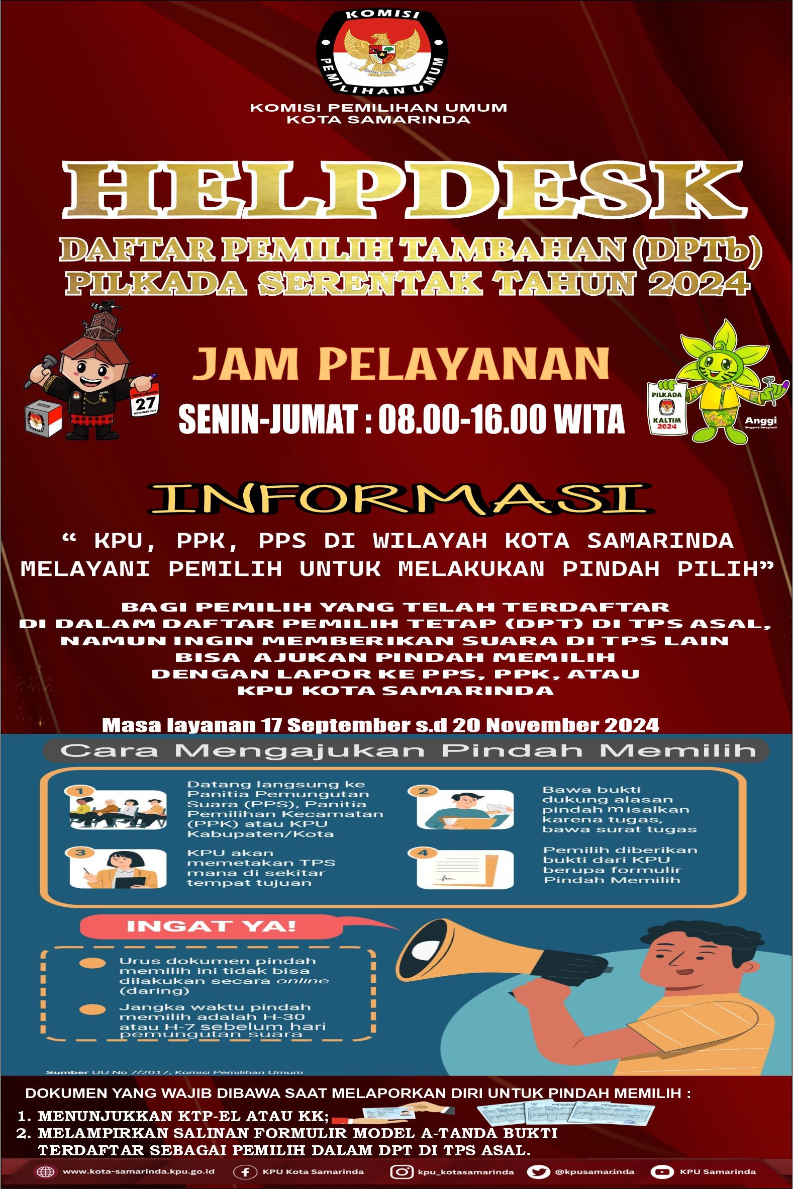 KPU KOTA-SAMARINDA - Helpdesk Daftar Pemilih Tambahan (DPTb) Pilkada ...